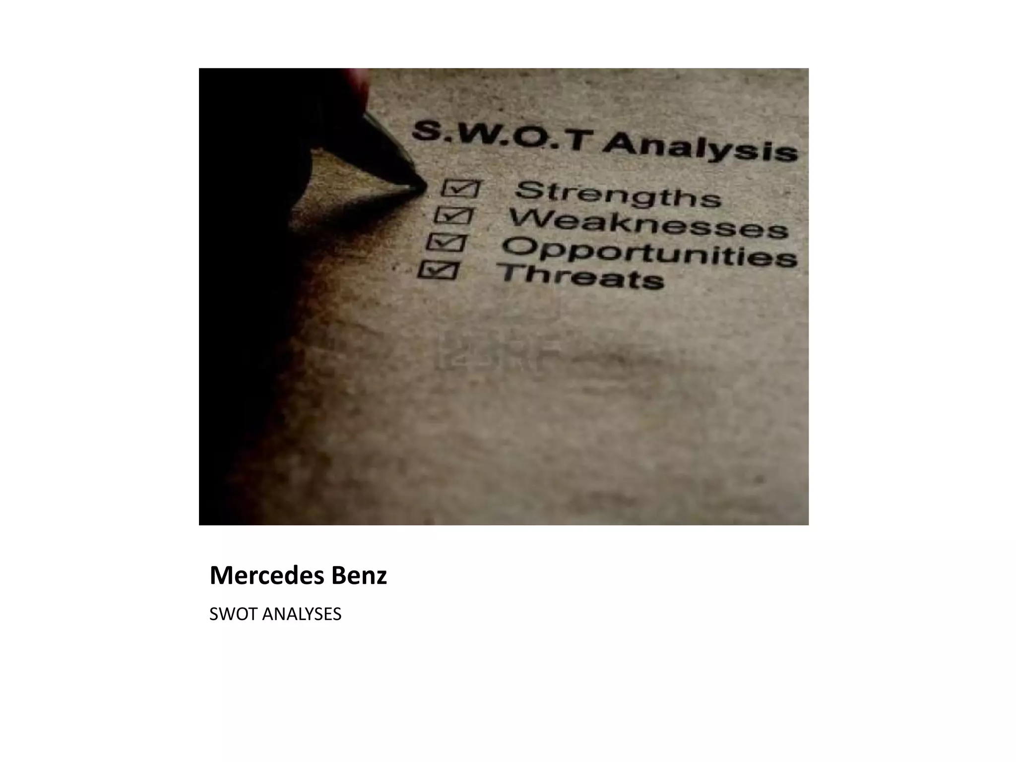 Mercedes benz SWOT analysis | PPTX