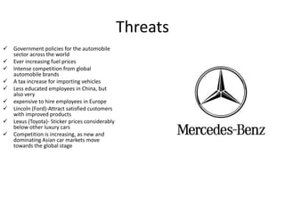 Mercedes benz SWOT analysis | PPTX