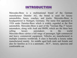 Mercedes Benz market | PPTX
