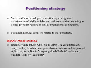 Mercedes Benz market | PPTX