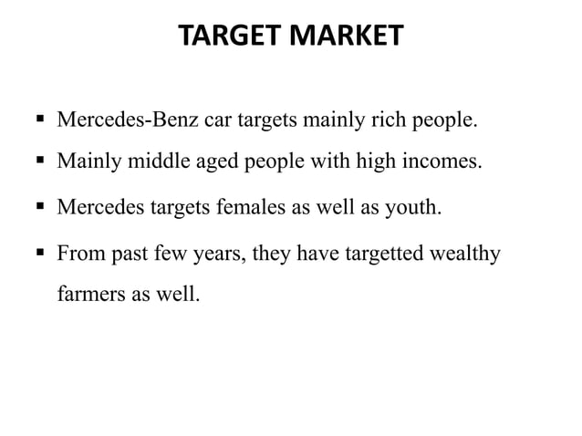 Mercedes benz marketing (stp) | PPTX