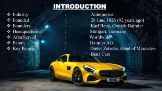 Mercedes-Benz Brand Analysis | PPTX