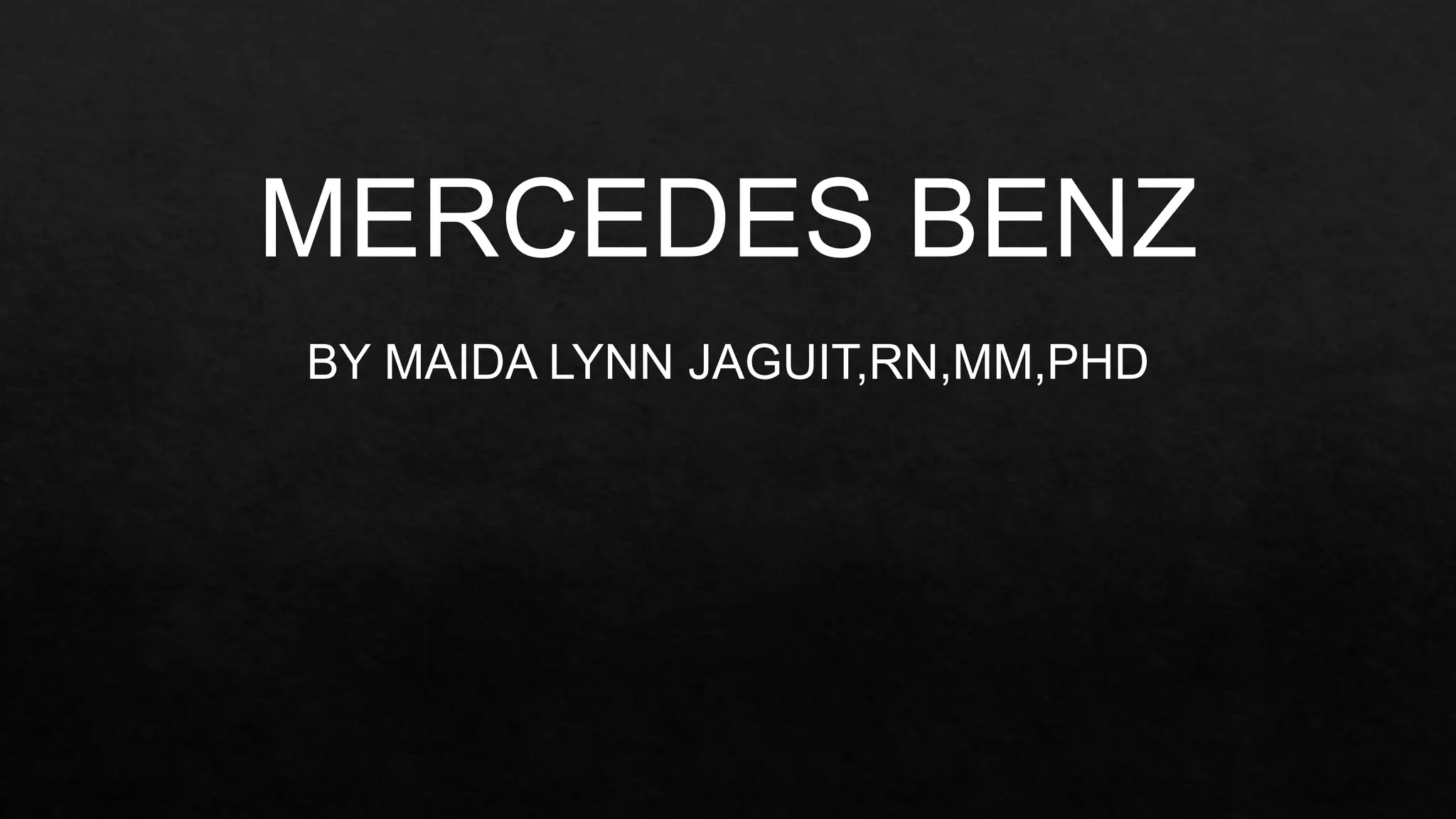 Mercedes benz | PPT