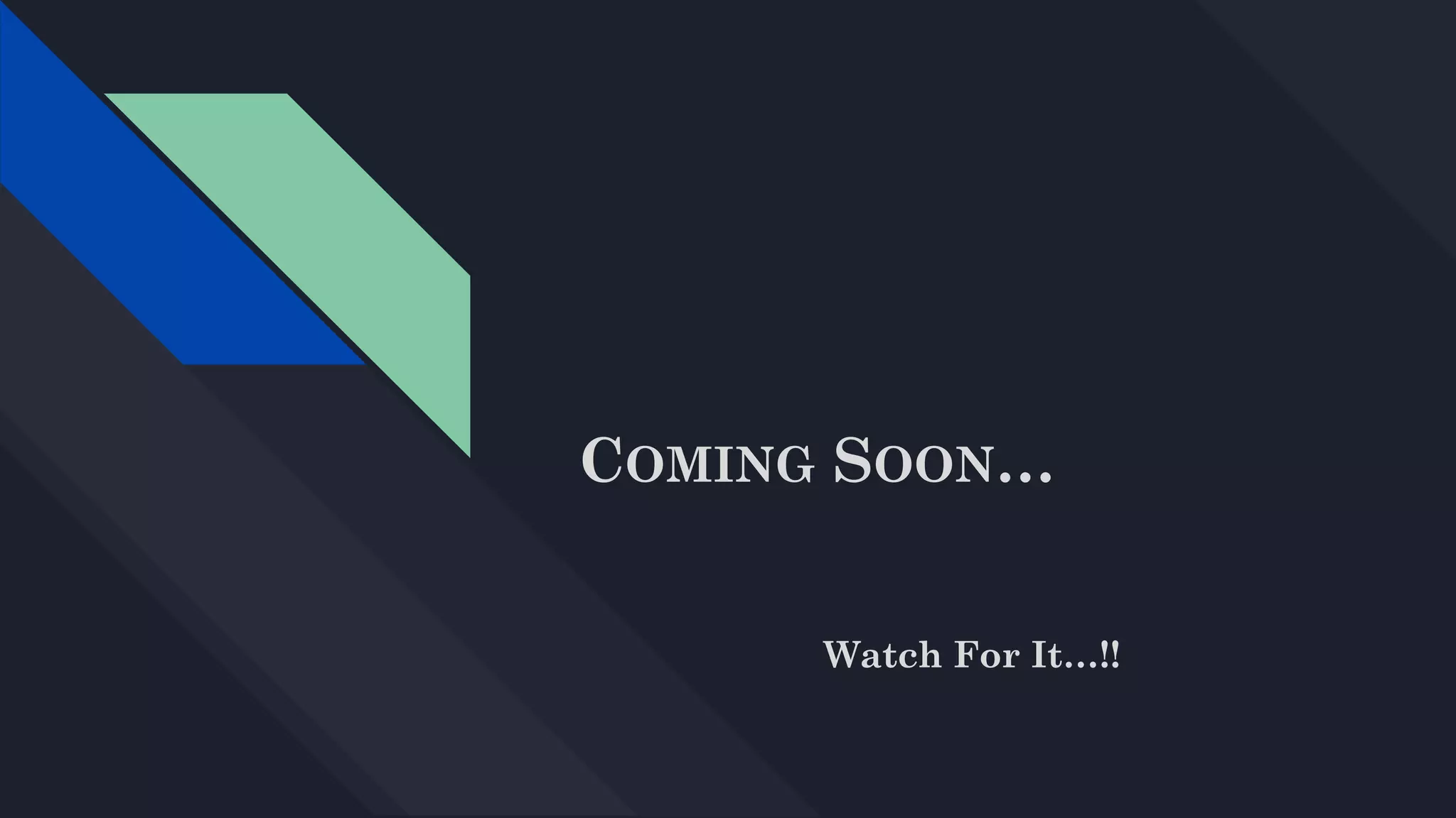 Coming Soon | PPTX