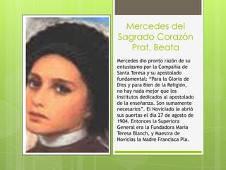 Mercedes del sagrado corazón prat, beata | PPTX