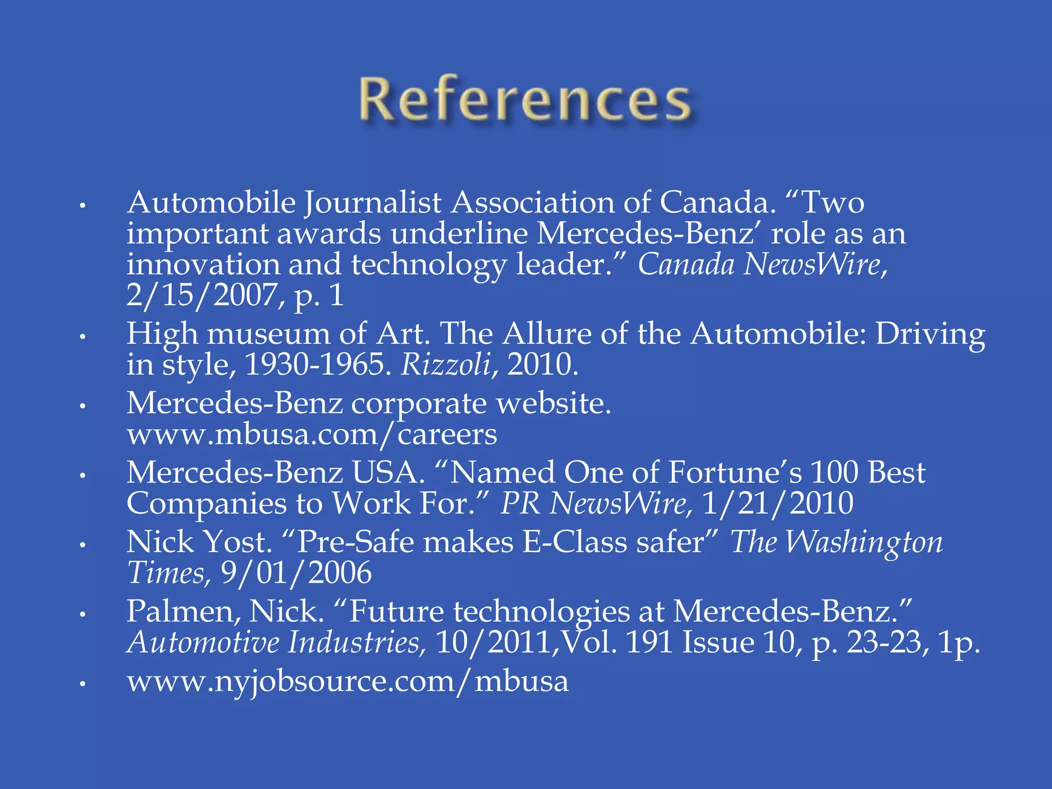 Mercedes Benz PowerPoint | PPTX