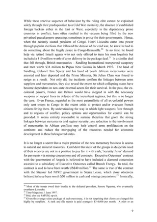 Mercenaries and African Conflicts: A Critique | PDF