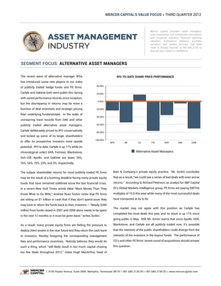 Mercer Capital's Asset Management Industry Newsletter | Q3 2012 | Focus ...