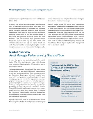 Mercer Capital's Asset Management Industry Newsletter | Q1 2018 | Focus ...