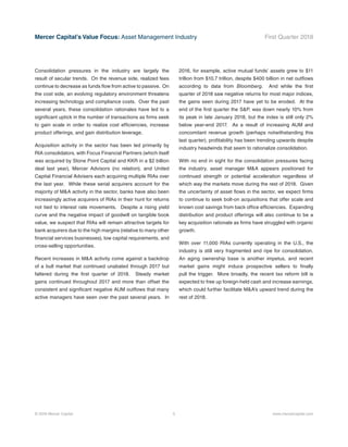 Mercer Capital's Asset Management Industry Newsletter | Q1 2018 | Focus ...