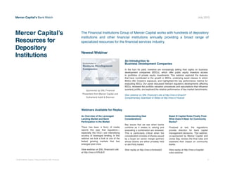 Mercer Capital's Bank Watch | July 2015 | Small Bank Holding Companies ...