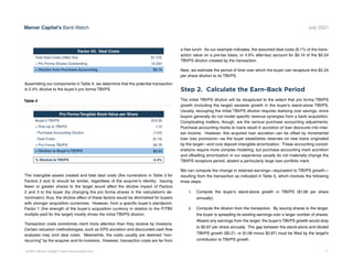 Mercer Capital's Bank Watch | July 2021 | Tangible Book Value Earn-Back : A Simplified Model | PPT