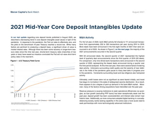 Mercer Capital's Bank Watch | August 2021 | 2021 Mid-Year Core Deposit Intangibles Update | PPT