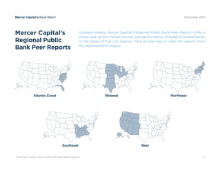 Mercer Capital's Bank Watch | December 2021 | Bank M&A 2022 | Gaining Altitude | PPT