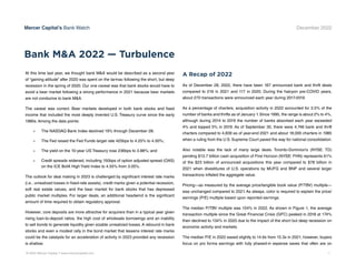 Mercer Capital's Bank Watch | December 2022 | Bank M&A 2022 - Turbulence | PPT