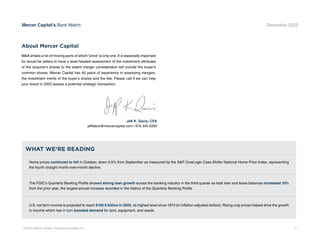 Mercer Capital's Bank Watch | December 2022 | Bank M&A 2022 - Turbulence | PPT