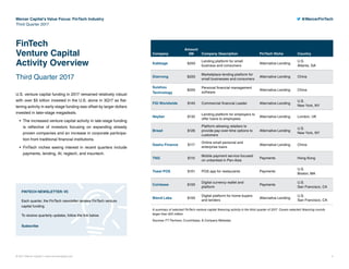 Mercer Capital's Value Focus: FinTech Industry | Third Quarter 2017 | PPT