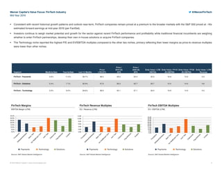 Mercer Capital's Value Focus: FinTech Industry | Mid-Year 2019 | PPT