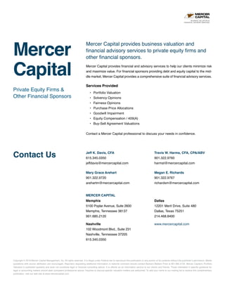 Mercer Capital's Portfolio Valuation: Private Equity and Venture ...
