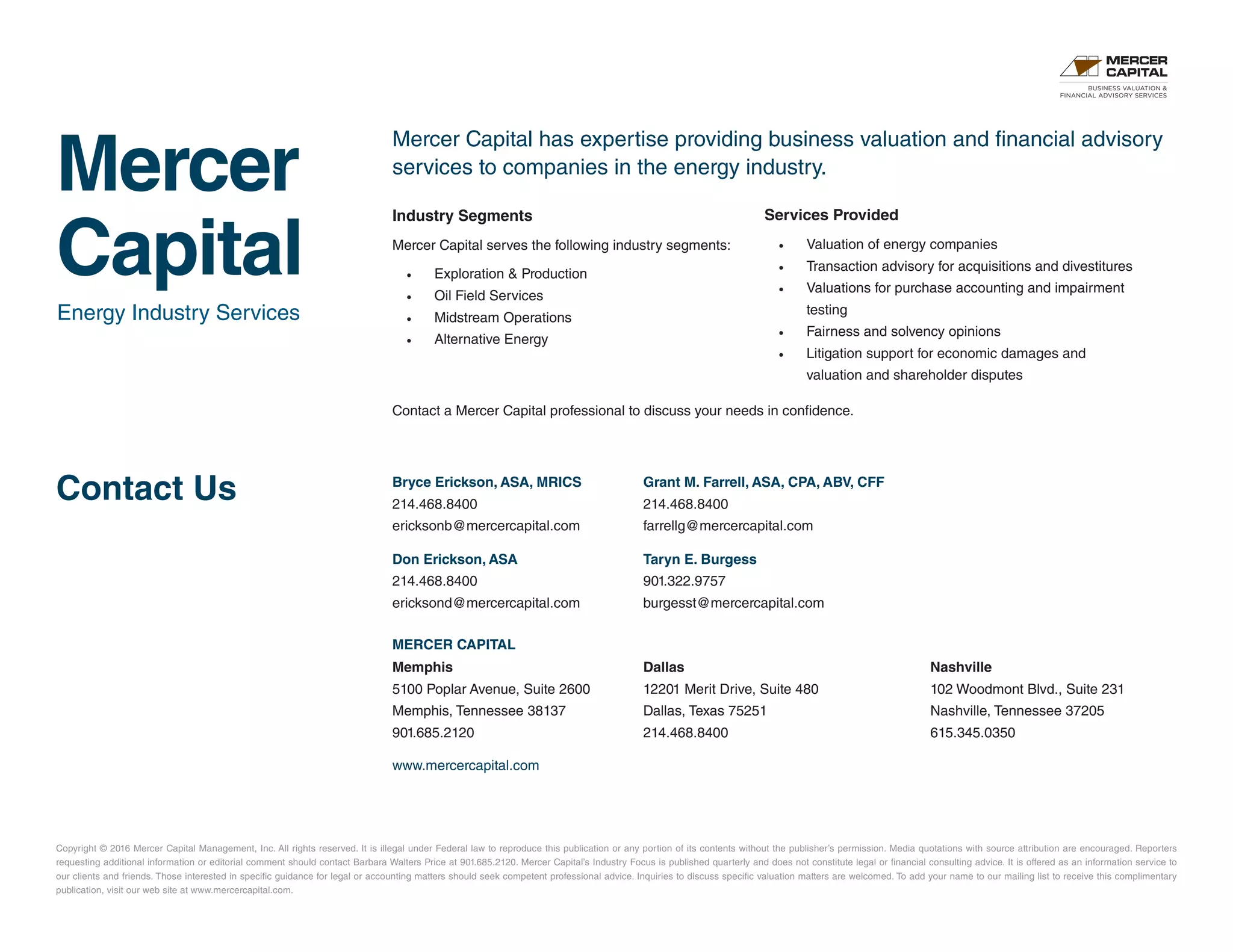 Mercer Capital's Value Focus: Refining | 2Q16 | PDF | Gasoline Prices ...