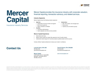 Mercer Capital's Value Focus: Insurance Industry | Q4 2014 | Special ...