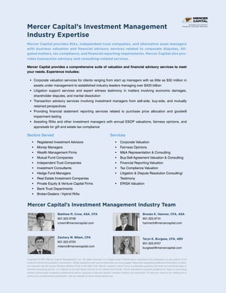 Mercer Capital's Investment Management Industry Newsletter | Q1 2021 ...