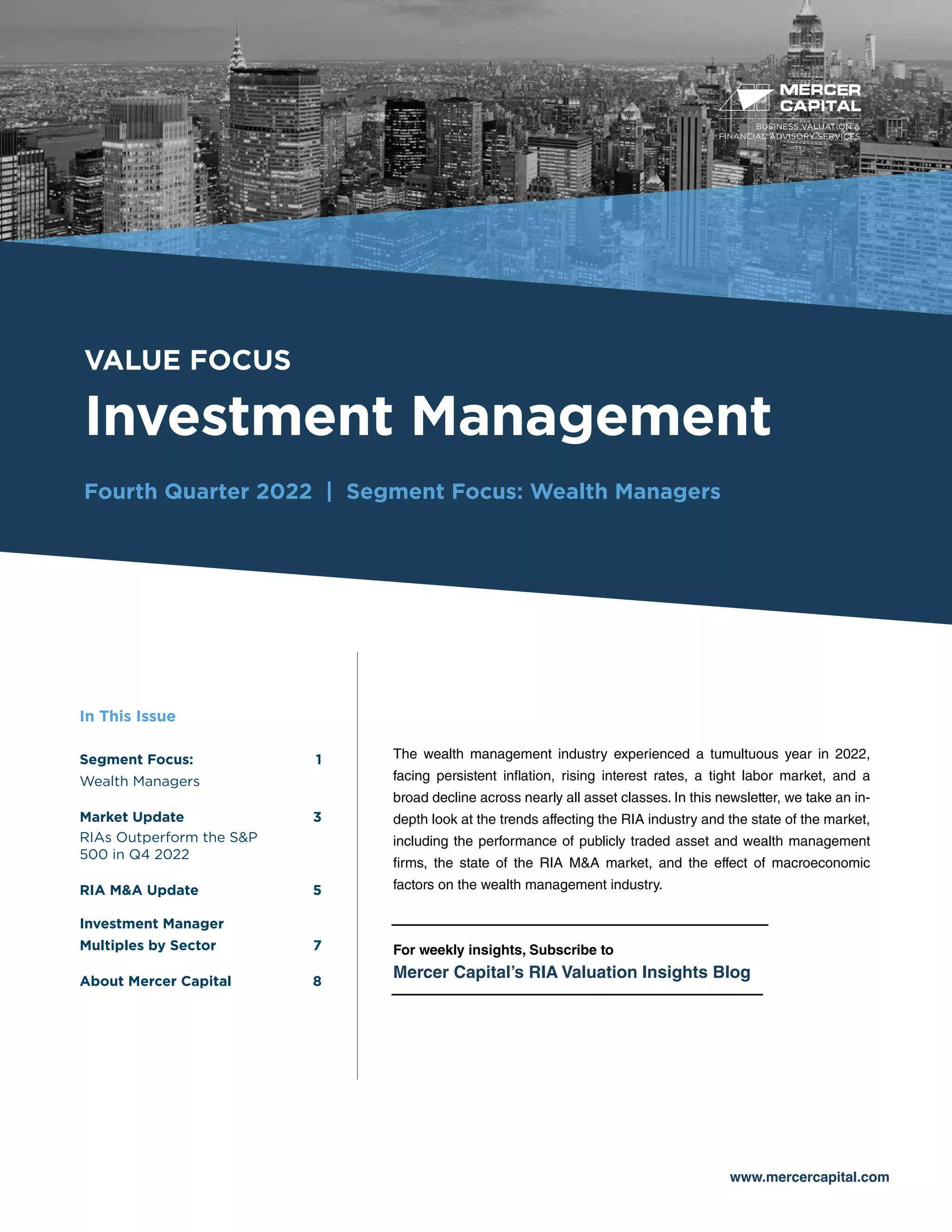 Mercer Capital's Investment Management Industry Newsletter | Q4 2023 ...