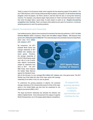 Mercer Capital | eSports Whitepaper | PDF
