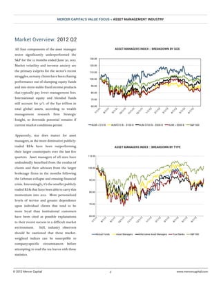 Mercer Capital's Asset Management Industry Newsletter | Q2 2012 | Focus ...