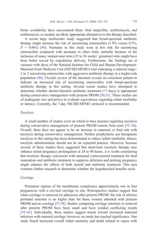 Mercer Clin Perinatol 2004, Rpm Diagnosis And Management | PDF