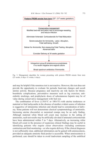 Mercer Clin Perinatol 2004, Rpm Diagnosis And Management | PDF