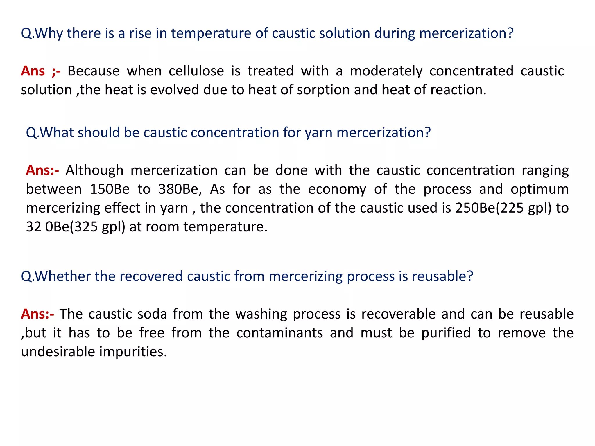 Mercerization | PPTX