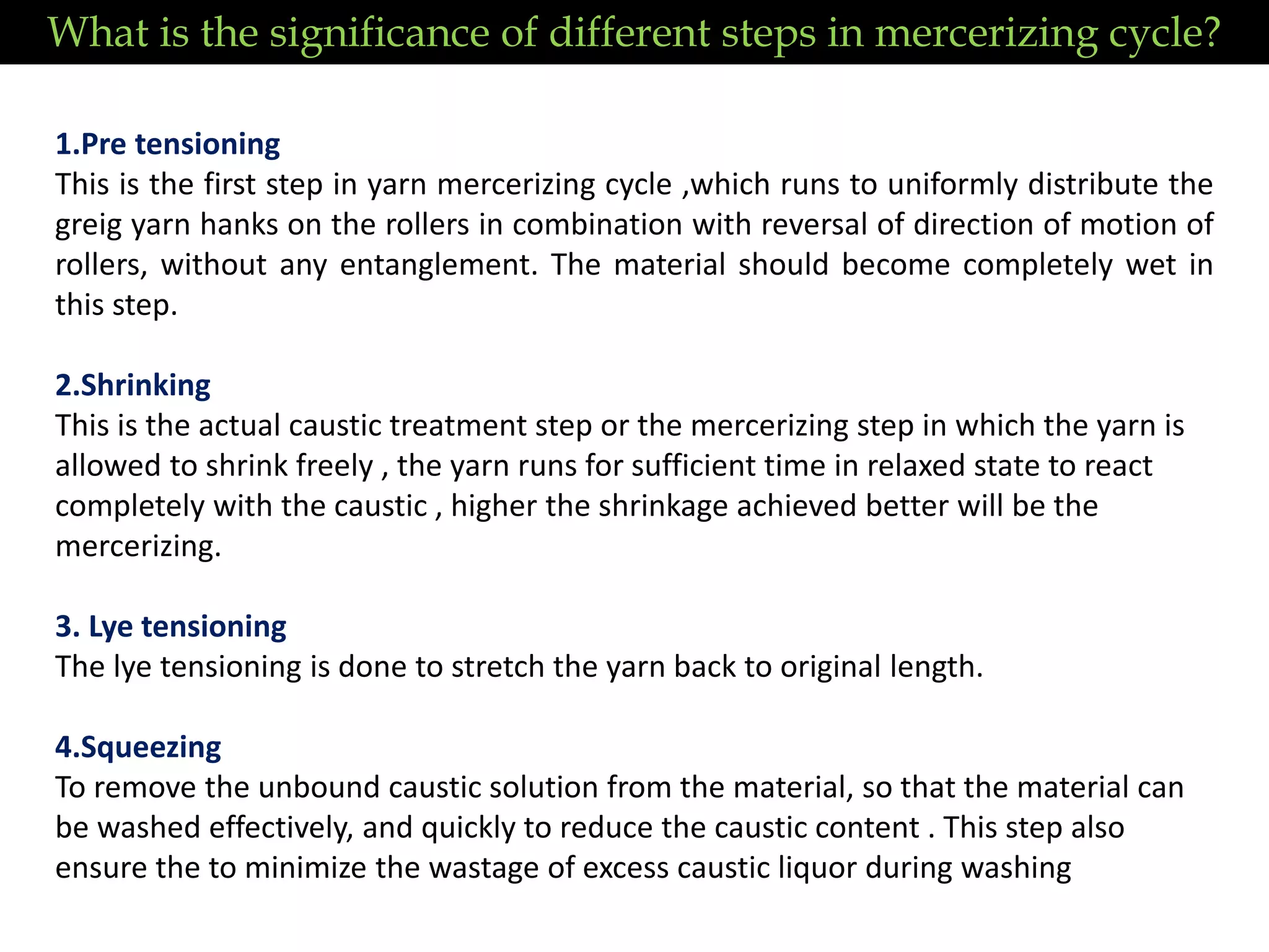 Mercerization | PPTX