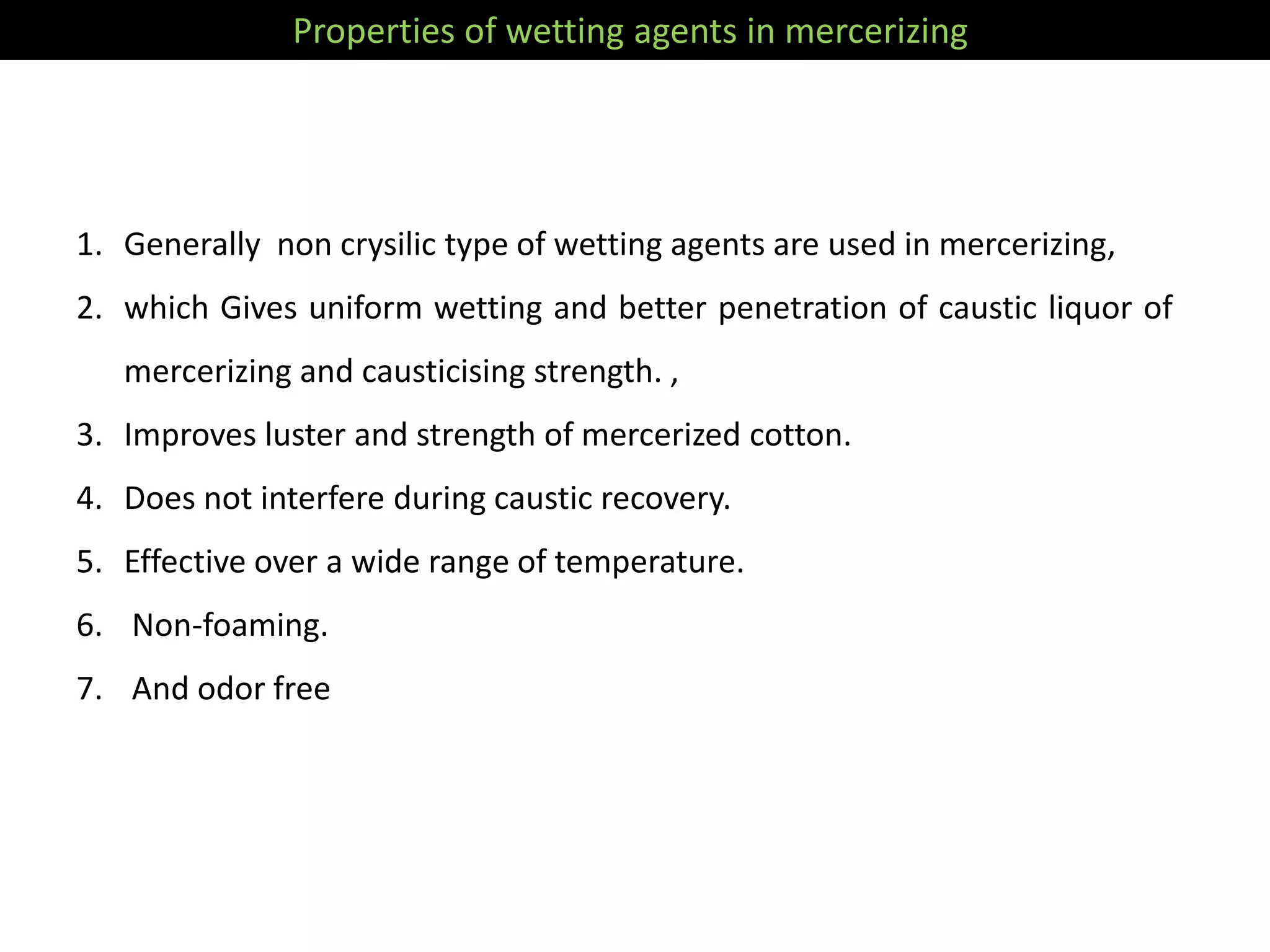 Mercerization | PPTX