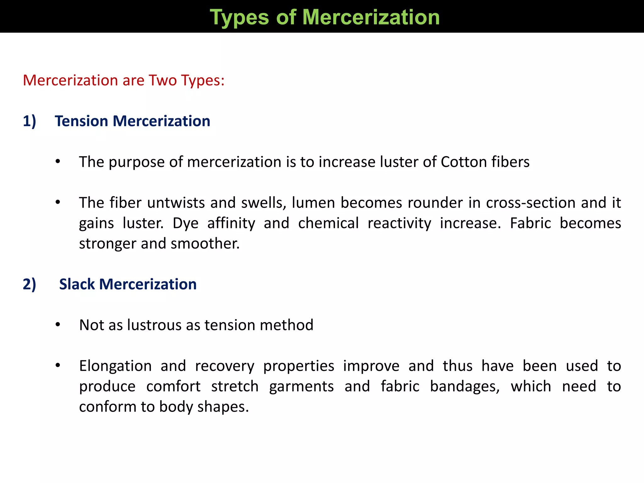 Mercerization | PPTX