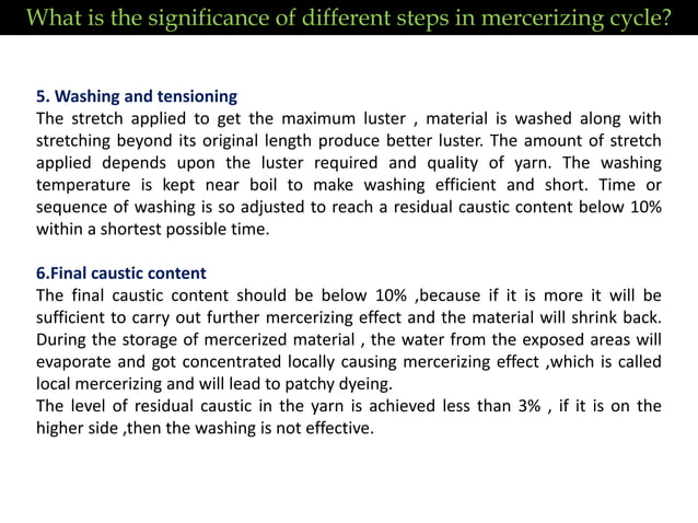 Mercerization | PPTX