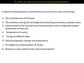 Mercerization | PPTX