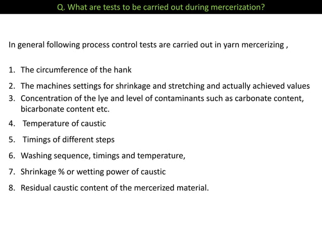Mercerization | PPTX