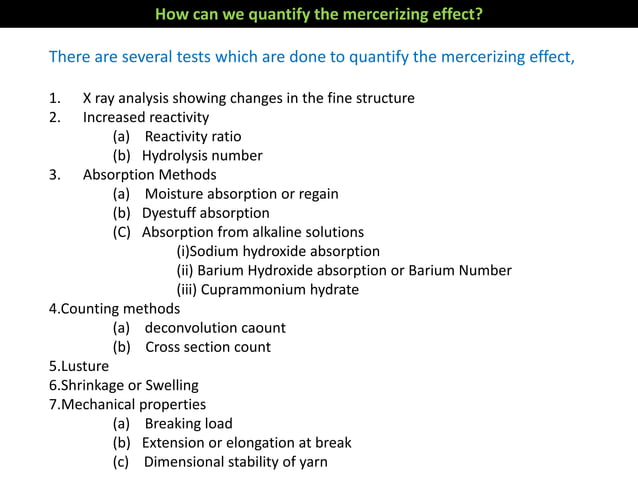 Mercerization | PPTX