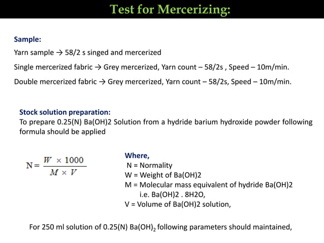 Mercerization | PPTX