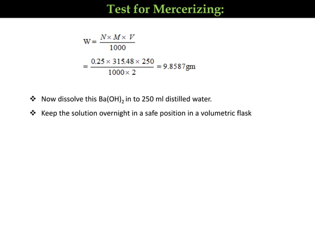 Mercerization | PPTX
