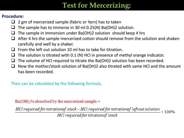 Mercerization | PPTX