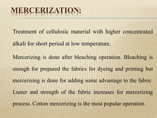 Mercerization | PPTX
