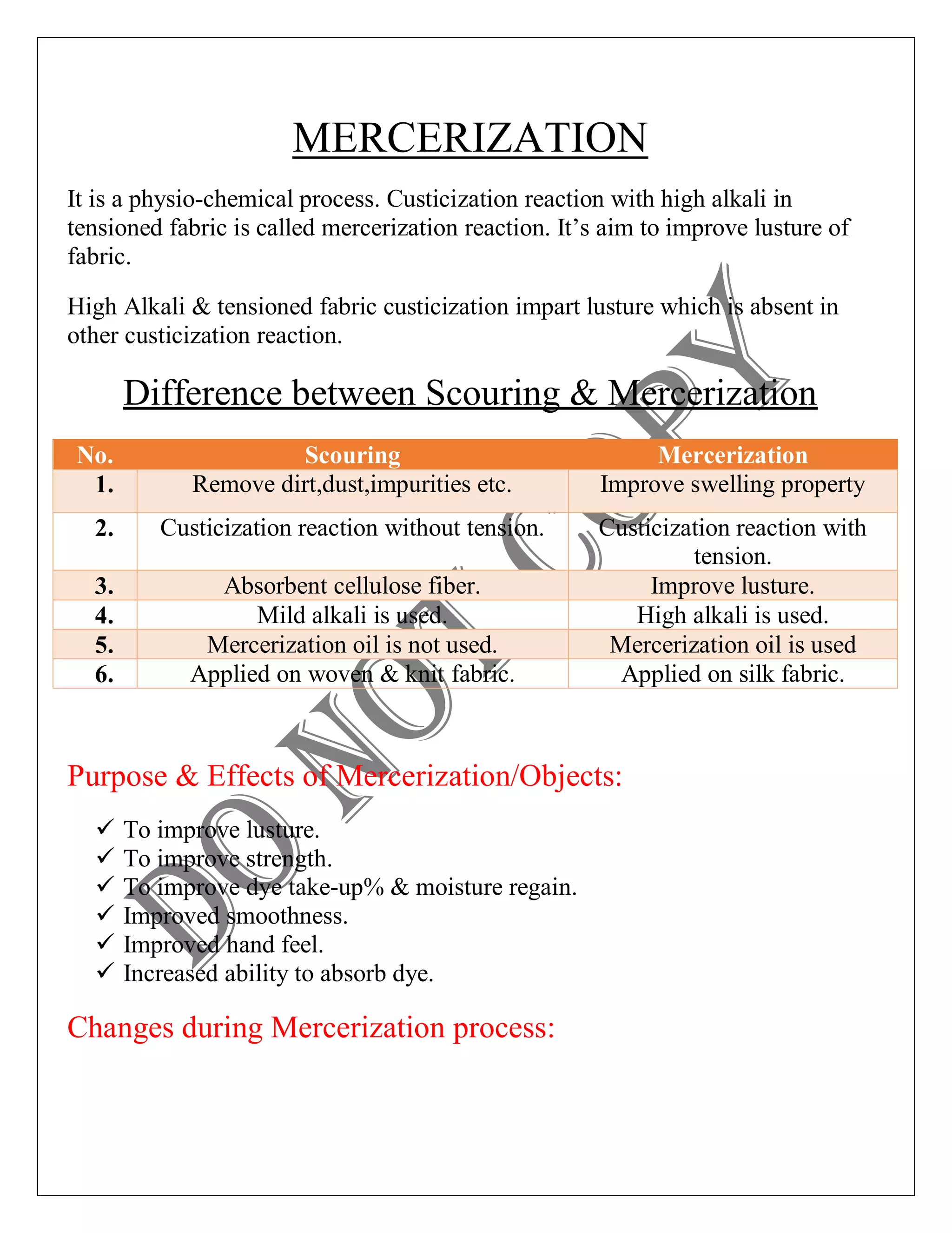 Mercerization | PDF