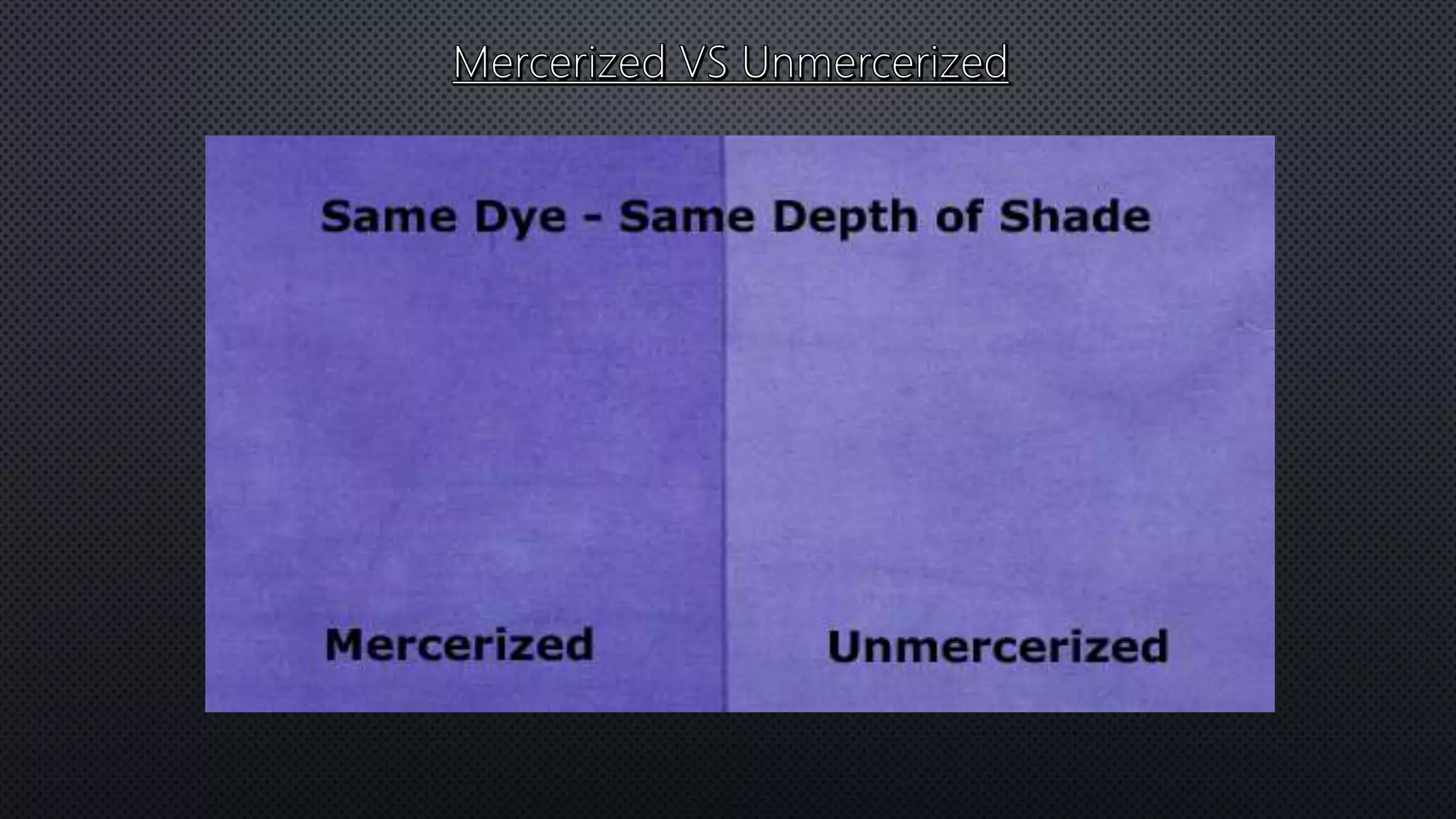 Mercerization & its maintenance | PPTX