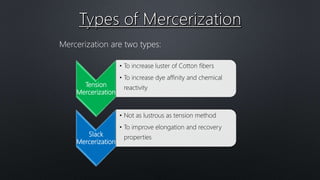 Mercerization & its maintenance | PPTX