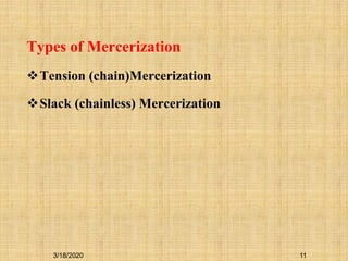 Mercerization lecture 7 | PDF