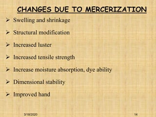 Mercerization lecture 7 | PDF