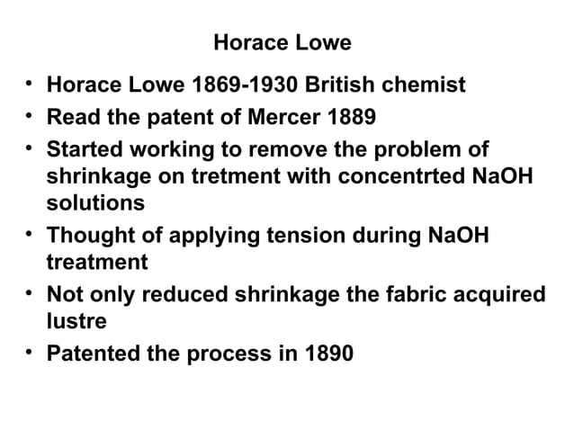 Mercerization of cotton | PPT