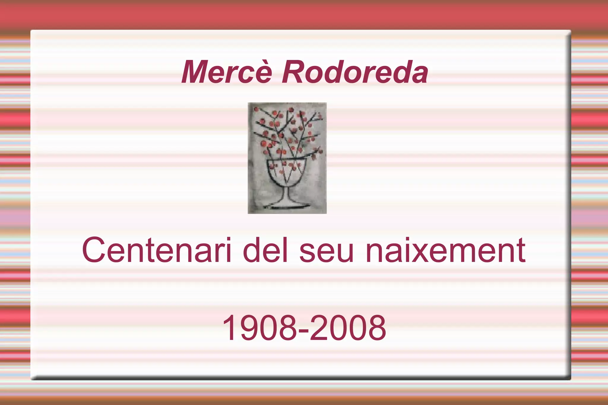 Mercè Rodoreda. Biografia | PPT